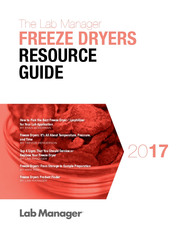 Freeze Dryers-eBook LM 2017-FINAL | PDF | Freeze Drying | Chemistry