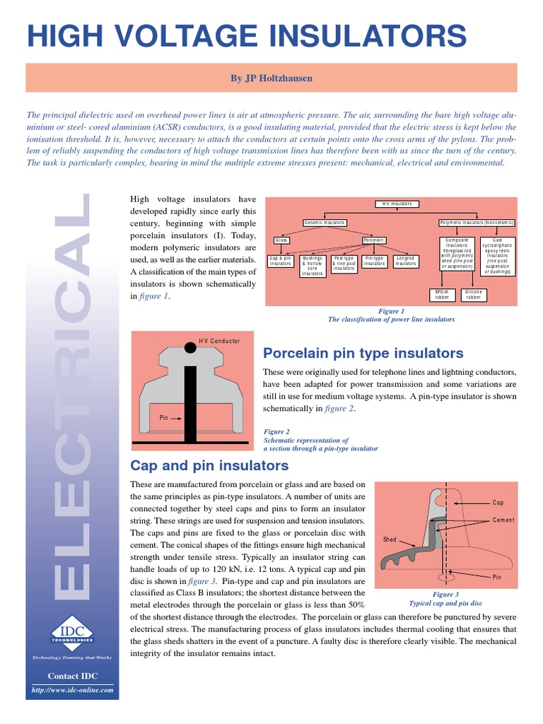 High Voltage Insulators Overview | PDF