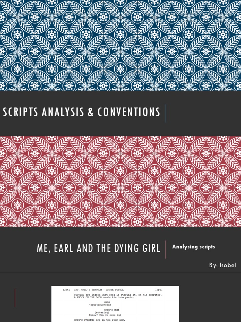Scripts Analysis & Conventions | PDF | Screenplay | Narrative