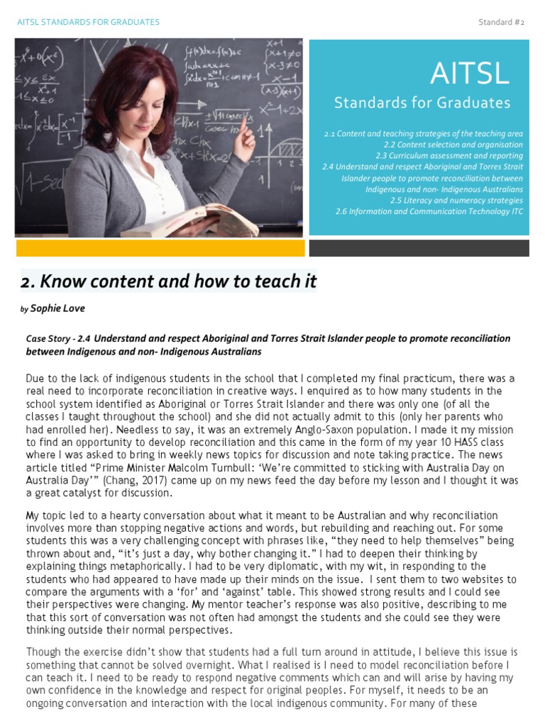 Aitsl Standard 2 | PDF | Indigenous Australians | Australia