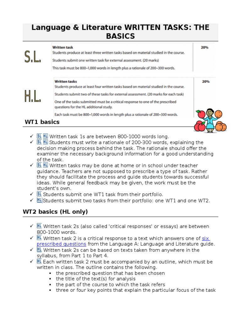 dp written task booklet | Essays | Genre