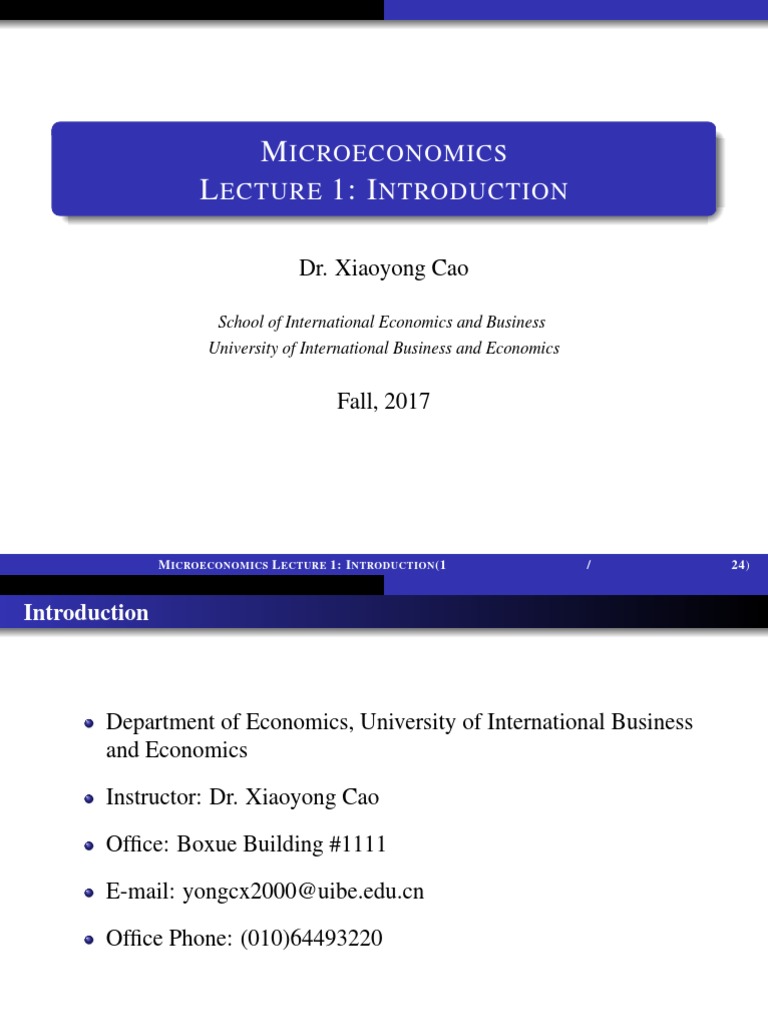 Introduction | PDF | Microeconomics | Demand