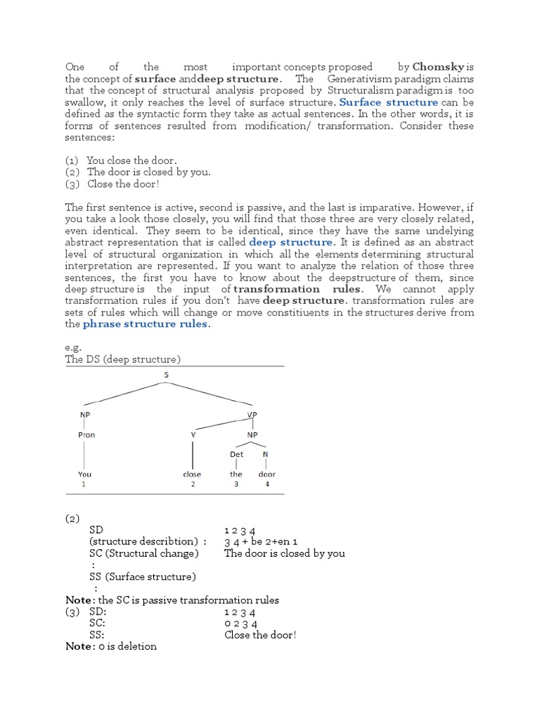 Structure Deep | PDF | Schema (Psychology) | Syntax