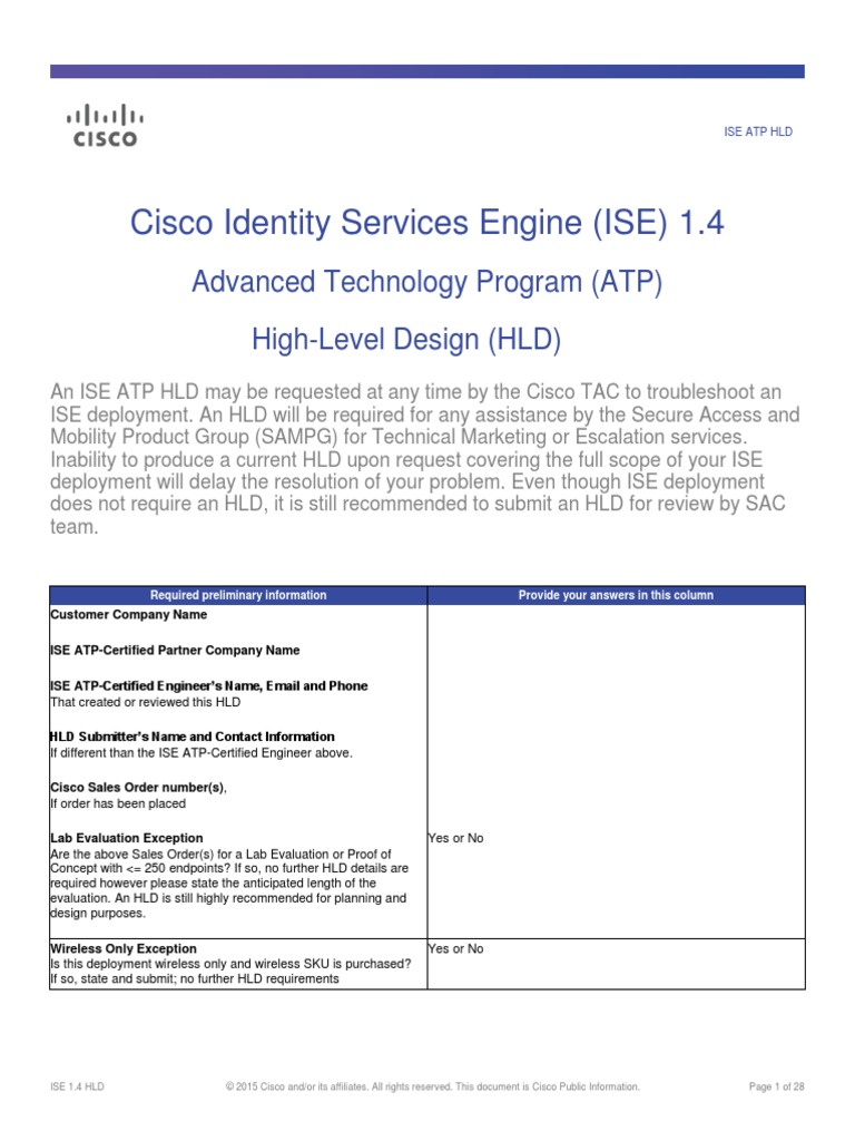 Ise 1.4 Atp Hld Template v1.2 | Computer Network | Microsoft Windows