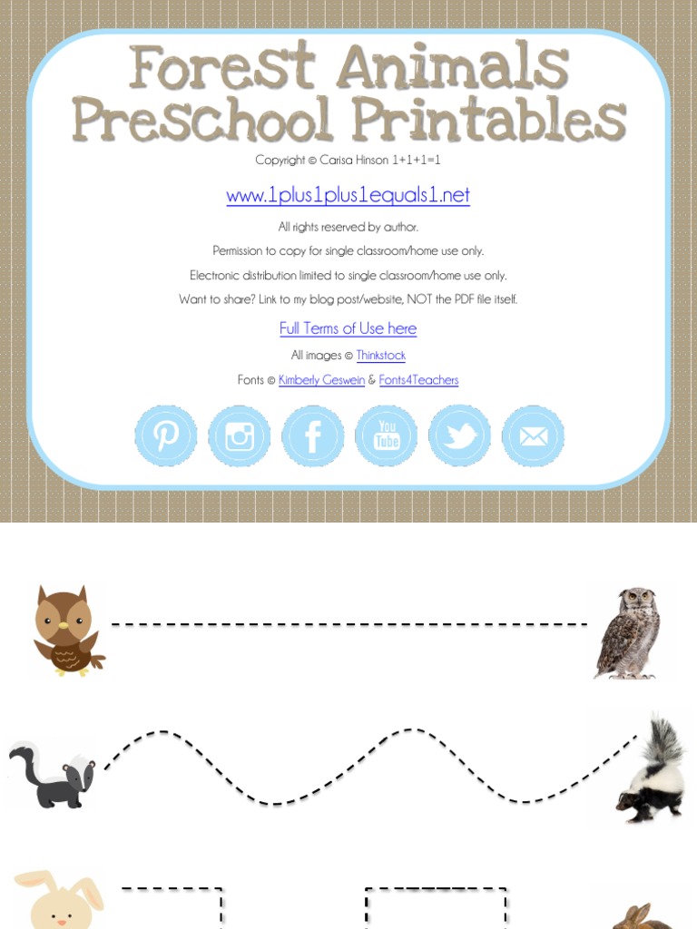 Forest Animals Preschool Pack PDF | PDF