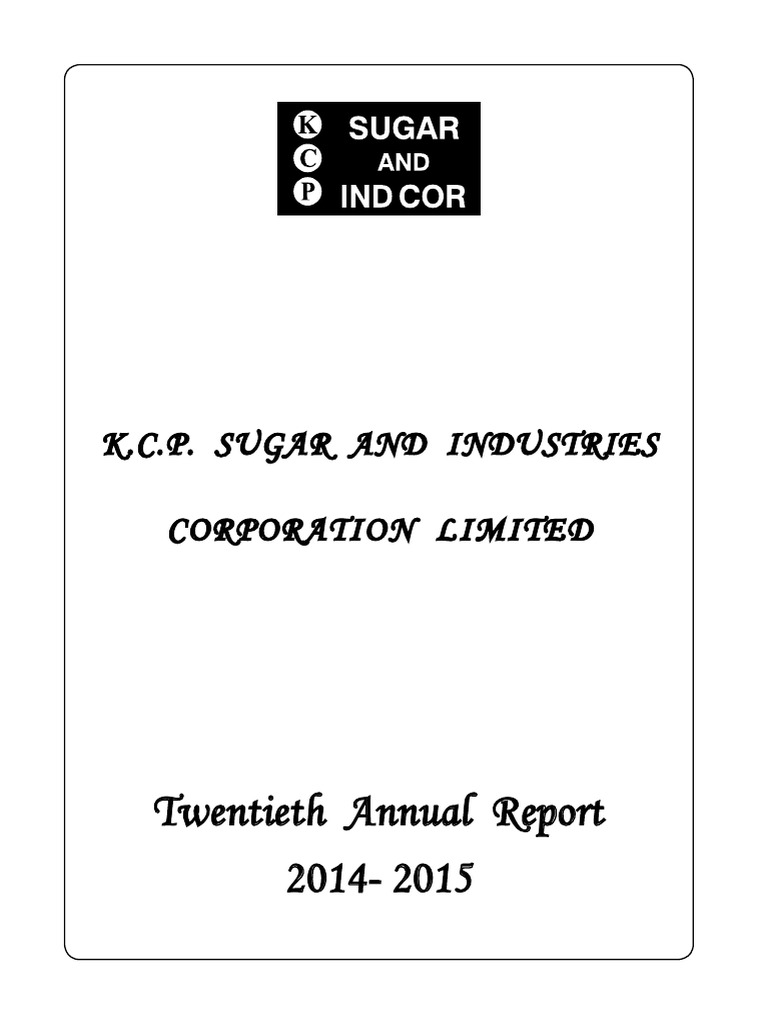 KCP Sugar Annual Report 2015 | PDF | Board Of Directors | Proxy Voting