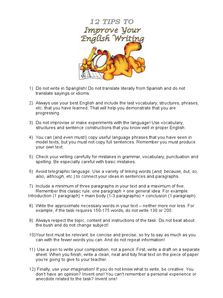 12 Essential Writing Tips for English | PDF | Career & Growth