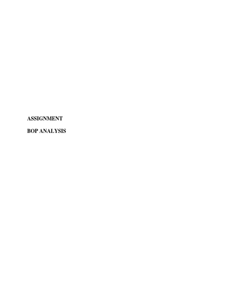 Assignment Bop Analysis | PDF | Current Account | Balance Of Payments