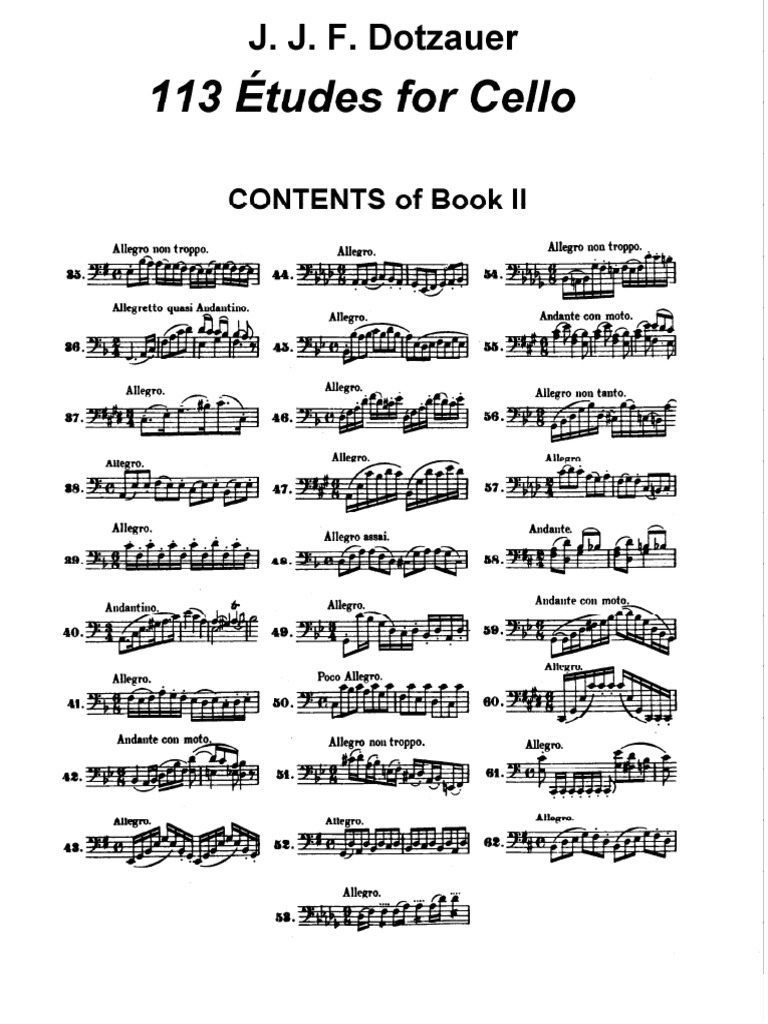 Dotzauer Etudes Vol 2 PDF | PDF