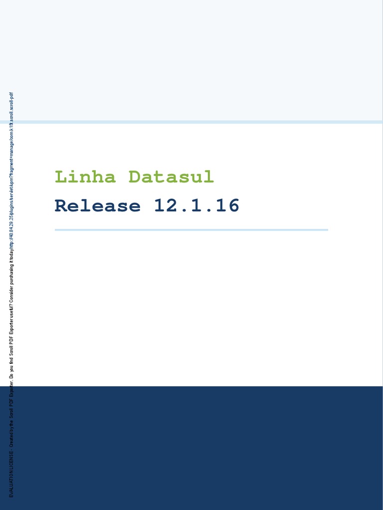 Datasul 12.1.16 | PDF | Software | Economies