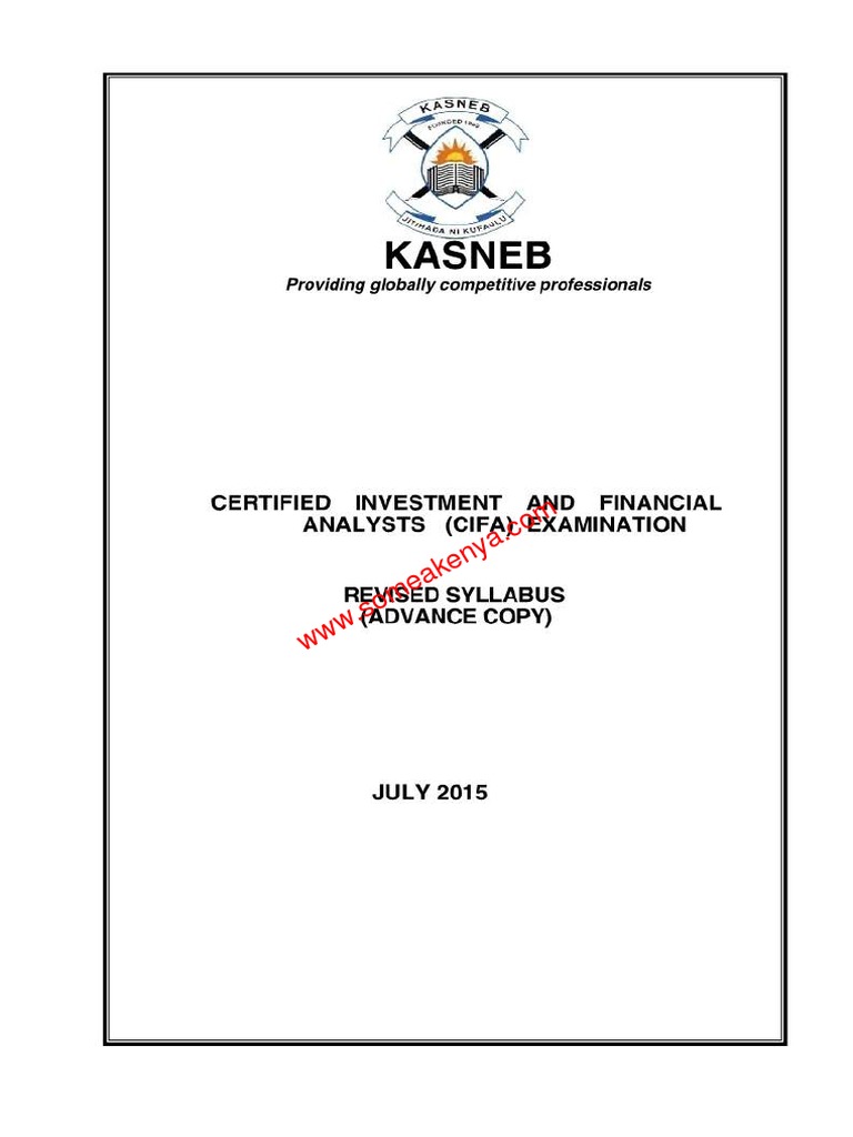 CIFA Syllabus Book PDF | PDF