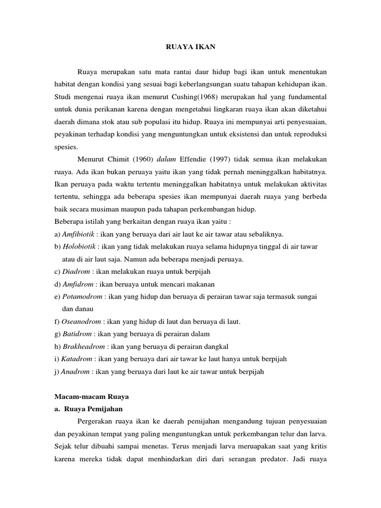 Ruaya Ikan dan Jenis-jenis Ruaya | PDF