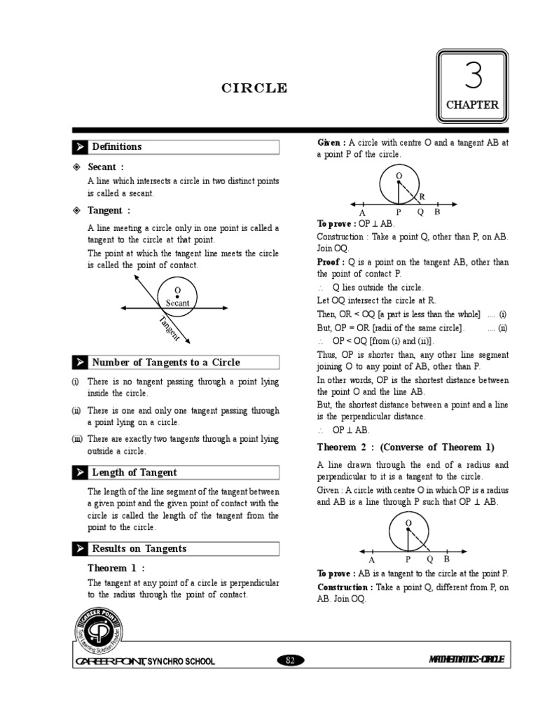 Circle | PDF | Circle | Perpendicular