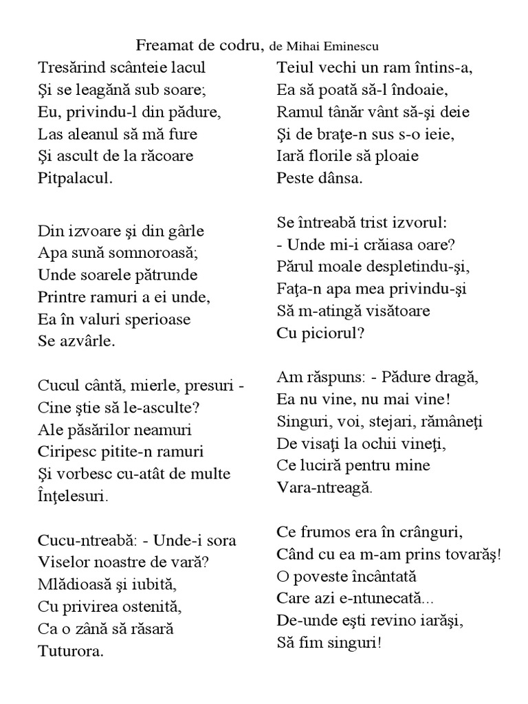 Freamat de Codru | PDF