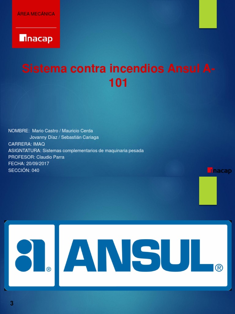 Sistema Ansul A-101: Protección y Mantenimiento | PDF