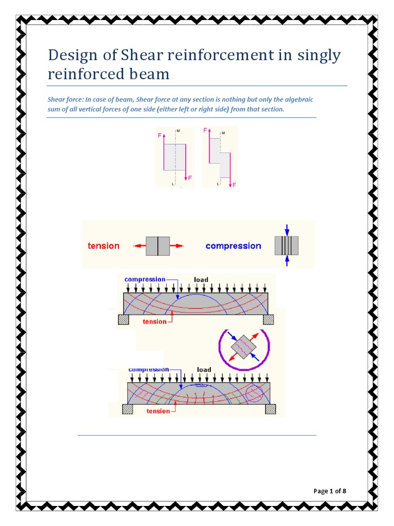 Design of Shear Reinforcement in A Singly Reinforced Beam | Download ...