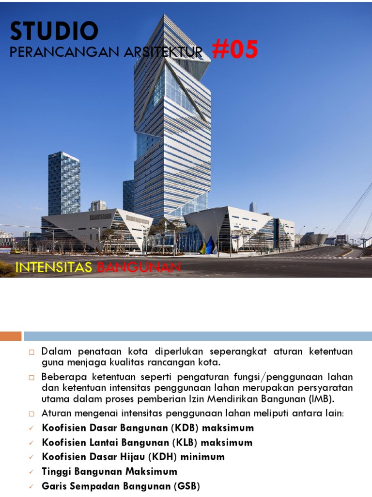 Aturan KDB dan KLB dalam Perancangan Bangunan | PDF | Hukum