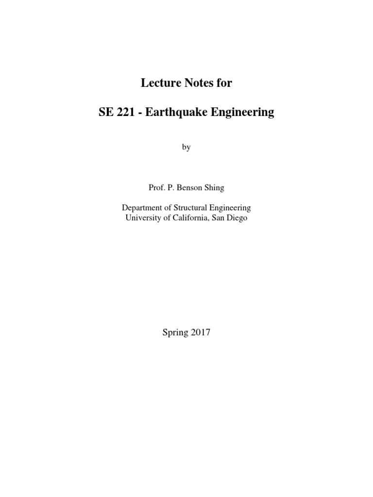 Earthquake Engineering Notes | Download Free PDF | Moment Magnitude ...