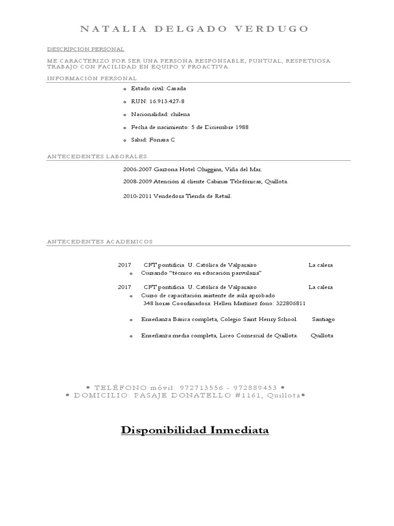 Curriculum Naty | PDF