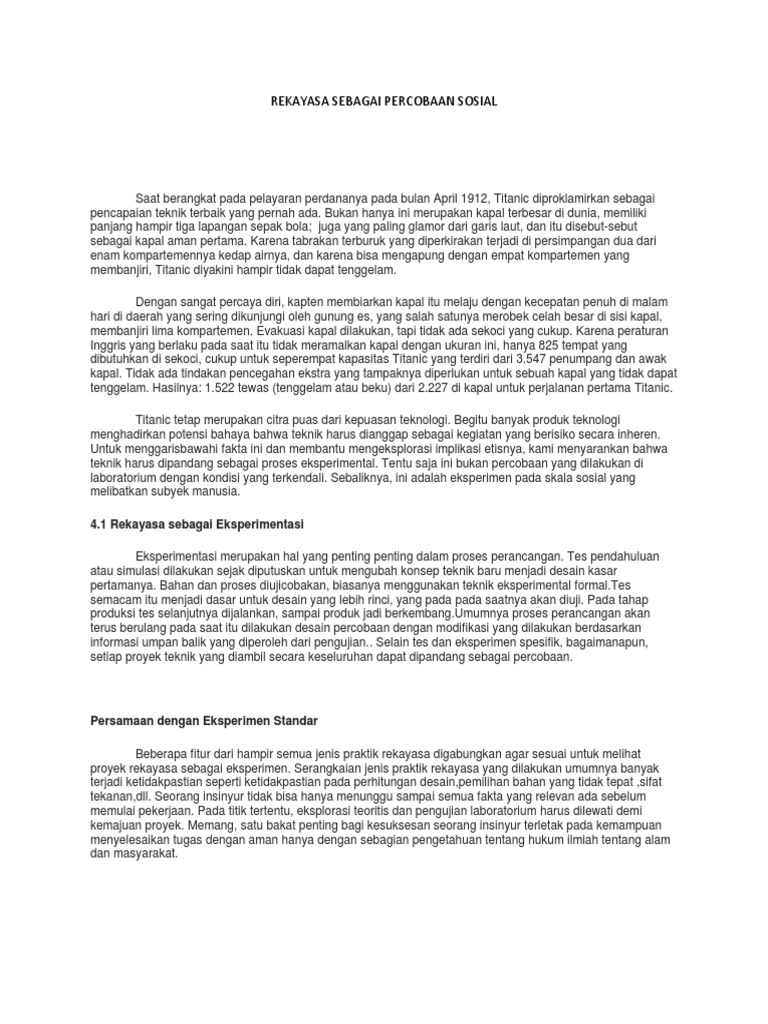 Rekayasa Sebagai Percobaan Sosial | PDF | Komputer
