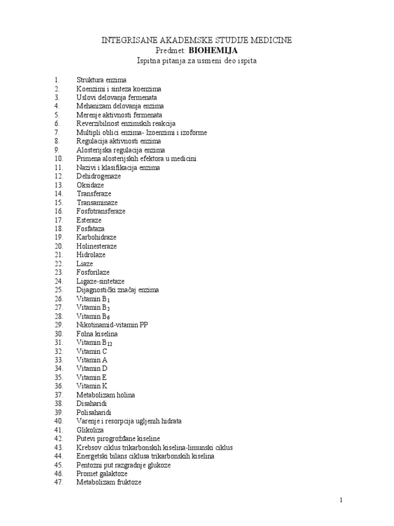 Biohemija M PDF | PDF