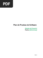 Plan de Pruebas Ejemplos | PDF | Pruebas de software | Software