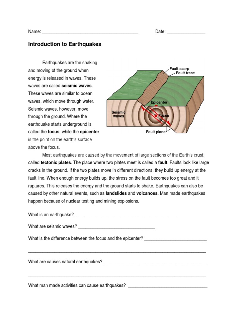 Earthquake Introduction | PDF | Earthquakes | Plate Tectonics