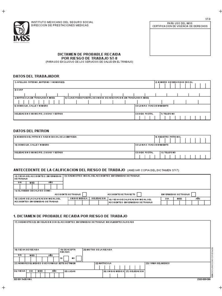 Formato ST8 09ene08 PDF | PDF