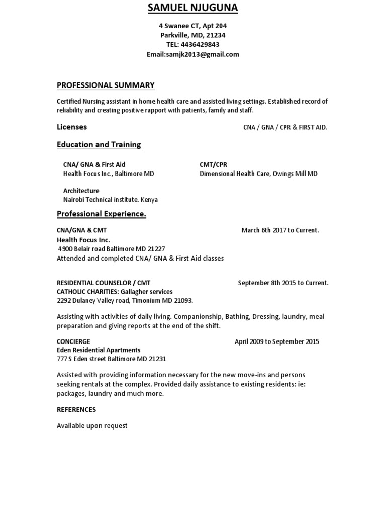 Samuels Resume Final | PDF