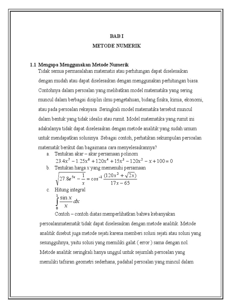 Metode Numerik | PDF