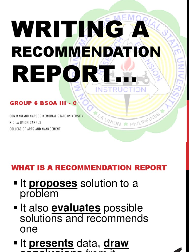 Writing A Recommendation Report | PDF | Career & Growth