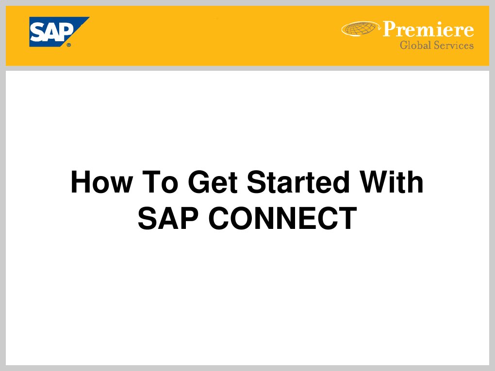 How To Get Started With Sap Connect | PDF | Password | Cyberspace