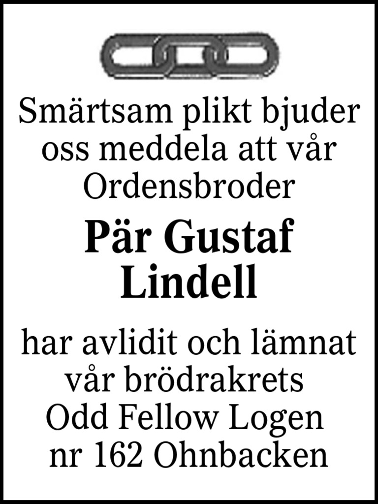 Pär Gustaf Lindell 1956-Åklagare-Frimurare | PDF
