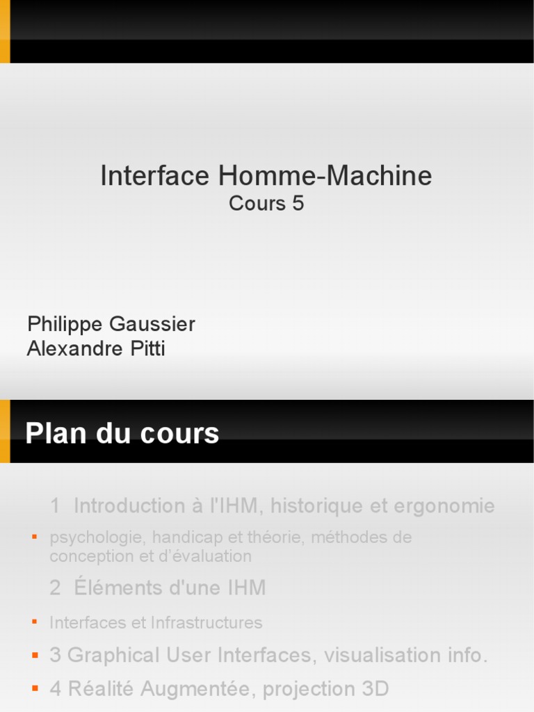 Cours IHM M2 5 2013 | PDF | Tangent | Curve