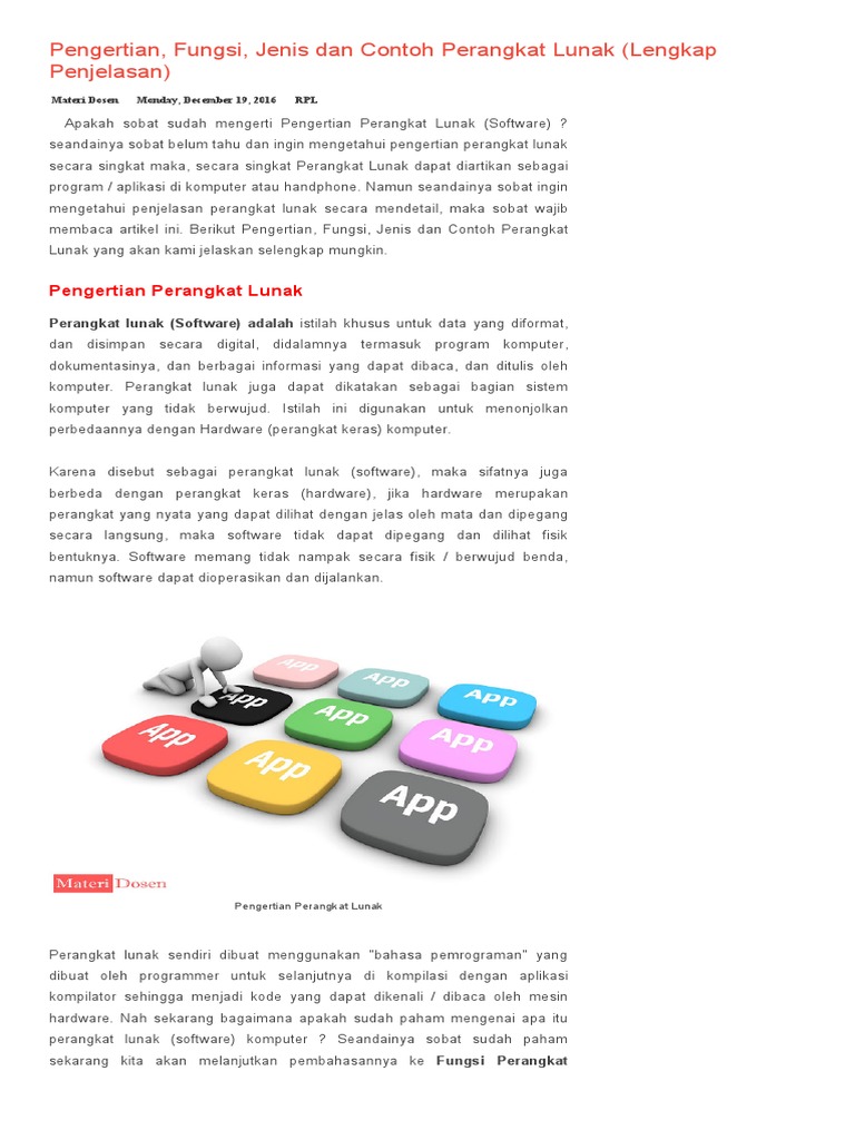 Pengertian, Fungsi, Jenis Dan Contoh Perangkat Lunak (Lengkap ...