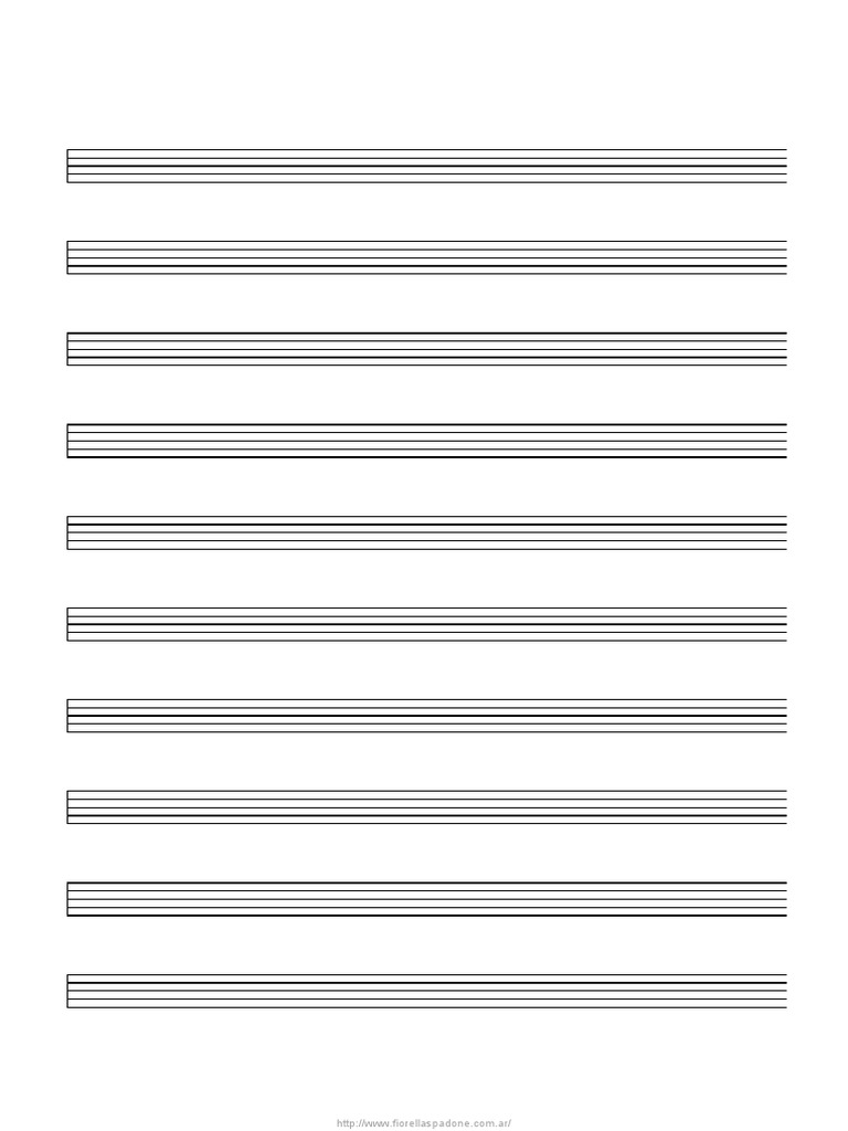 Hojas Pentagramadas en Blanco1 PDF | PDF
