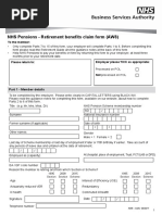 NHS Pensions - Deferred Benefits Claim Form - (AW8P) : Part 1 - Scheme ...