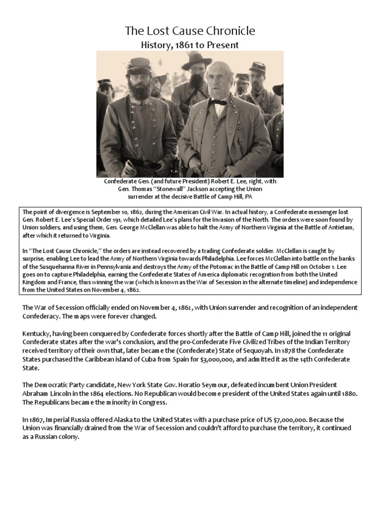Lost Cause History | PDF | American Civil War | Military