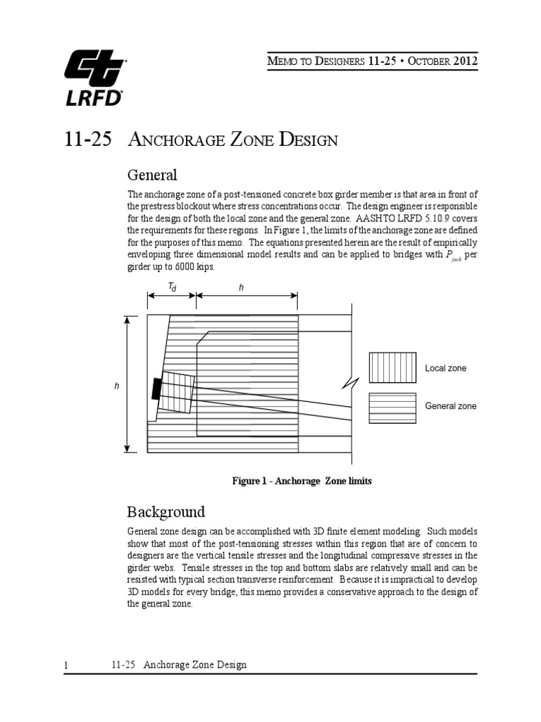 Anchorage Zone Design for Post-Tensioned Girders | PDF | Technology ...