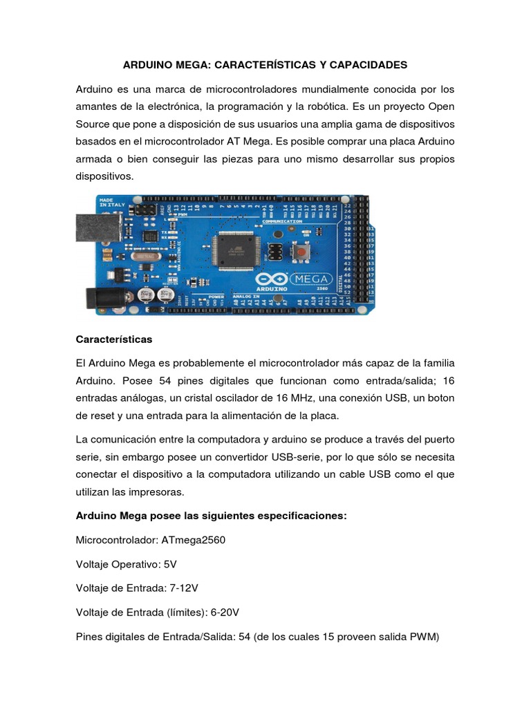 Arduino Mega | PDF | Fusible (Eléctrico) | Arduino