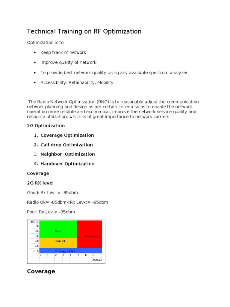 2G RF Optimization Guideline | PDF | Antenna (Radio) | Electromagnetic ...