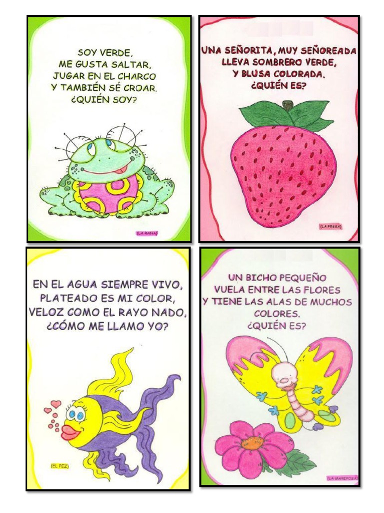 Adivinanzas Ilustradas | PDF