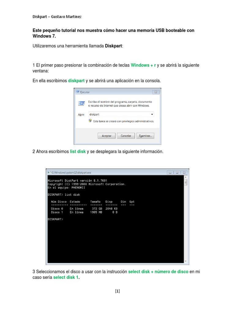 Diskpart PDF | PDF | Microsoft Windows | Compatibles con PC Ibm