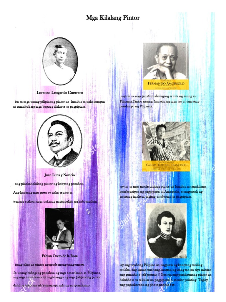 Mga Kilalang Pintor | PDF