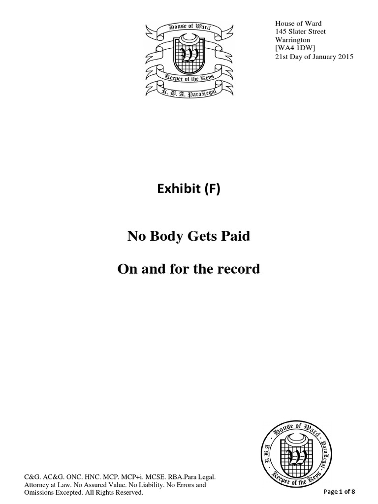 Exhibit F No Body Gets Paid | Download Free PDF | Loans | Banks