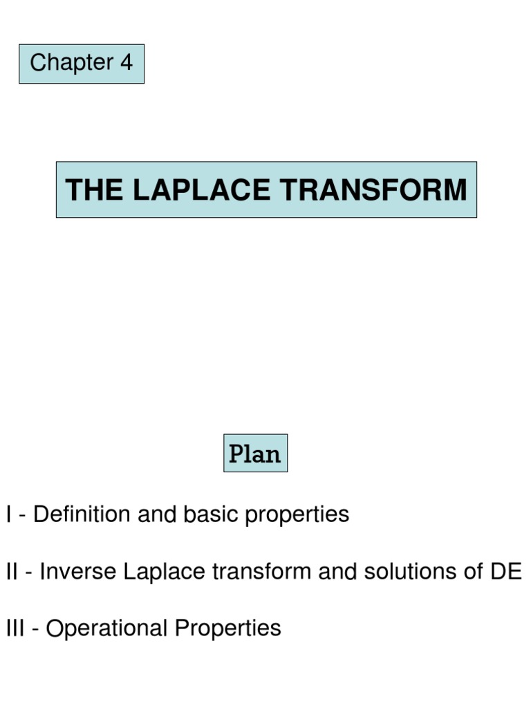 4 Laplace Transform Download Free Pdf Laplace Transform