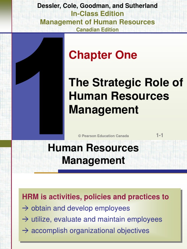 Dessler Human Resource Management Chapter 1 | PDF | Human Resource ...