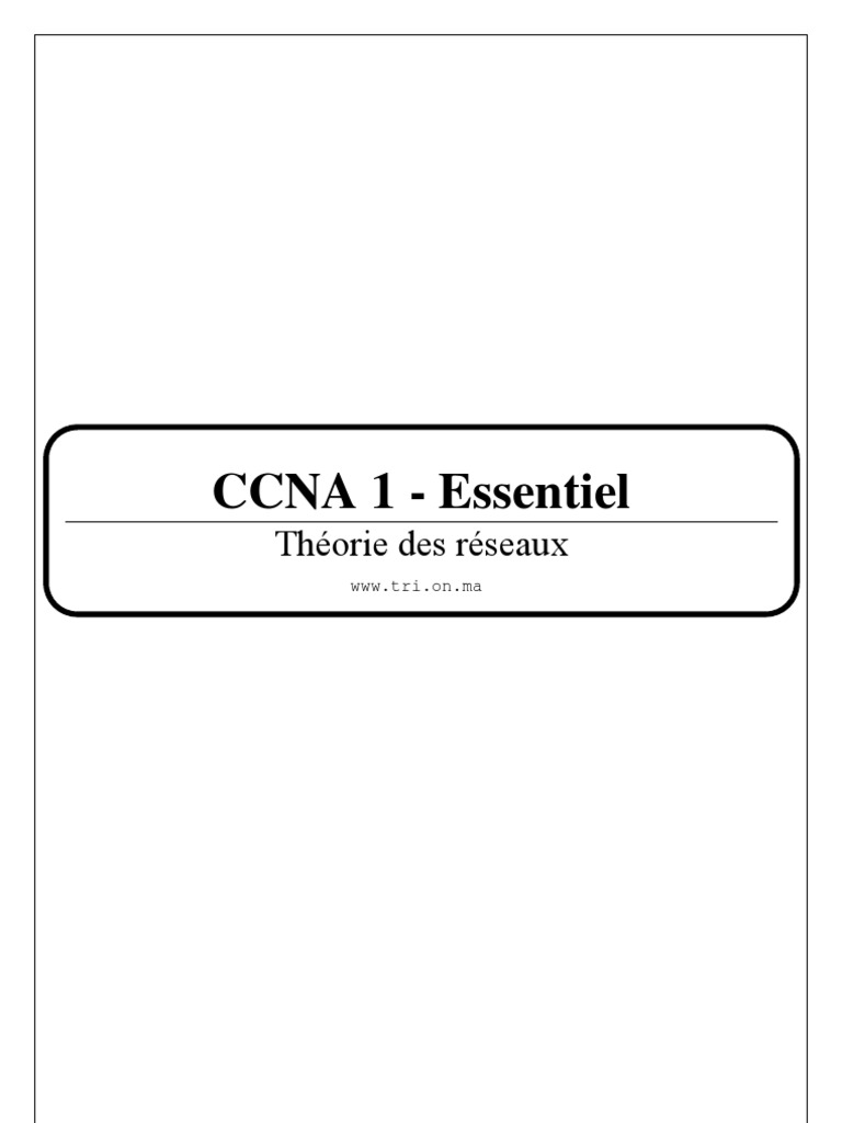 Cours Ccna 01 Resum Supinfo | PDF | USB | Modèle OSI