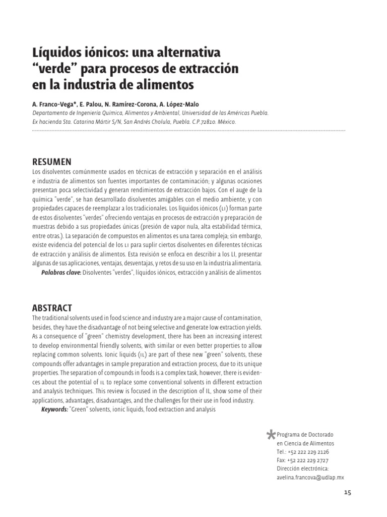 Liquidos Ionicos | PDF | Solvente | Aluminio