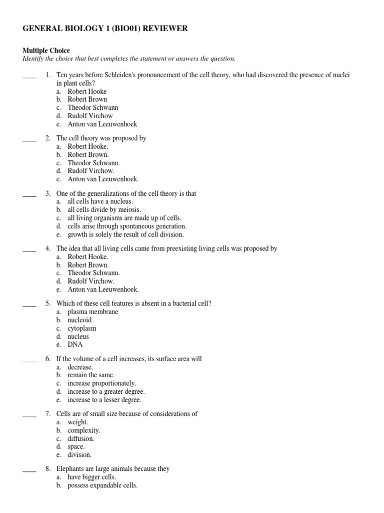 Biology Exam Prep Guide | PDF | Meiosis | Cellular Respiration